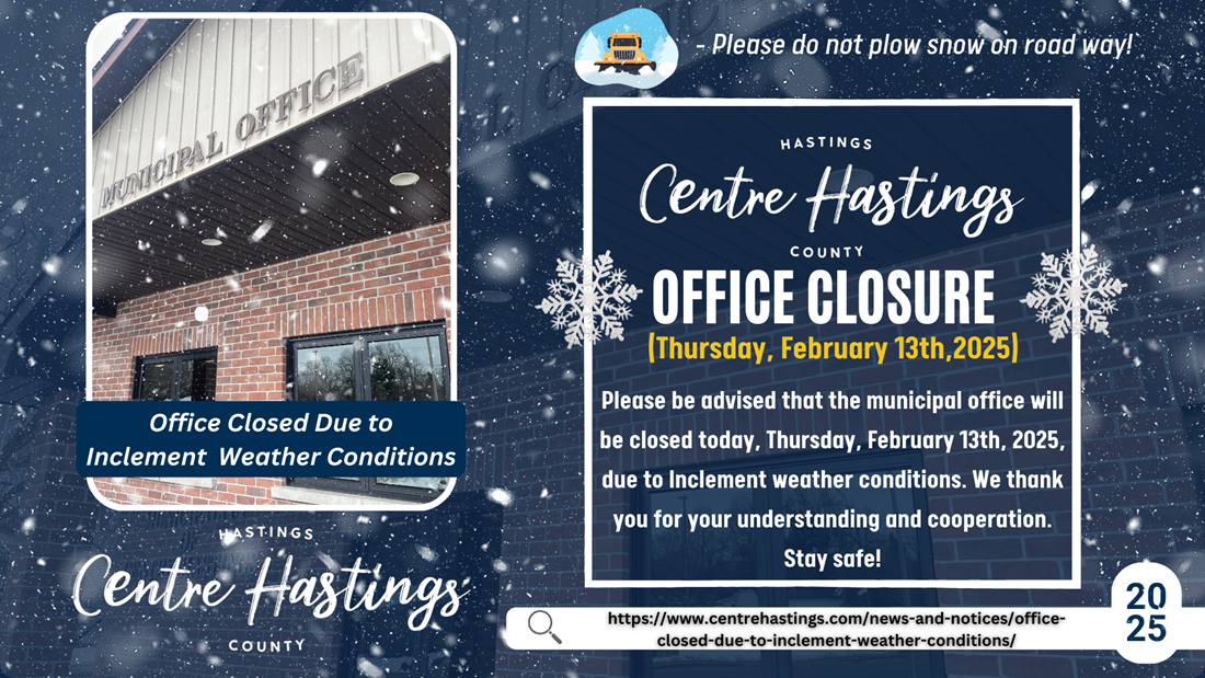 Office Closed Due to Inclement Weather Conditions - Municipality of ...