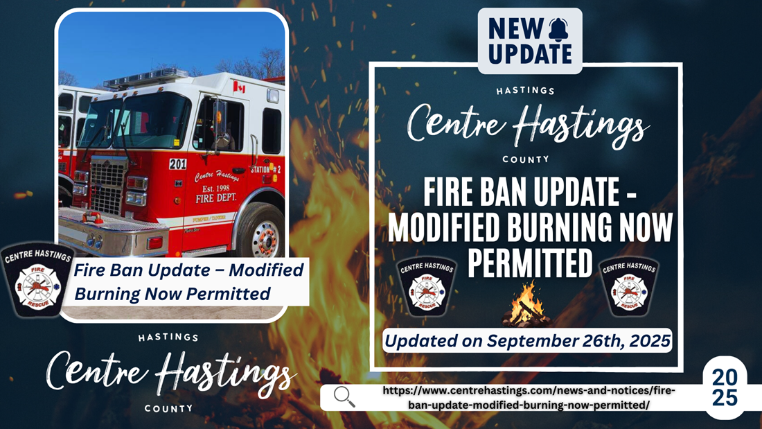 Fire Ban Update – Modified Burning Now Permitted - Municipality of ...