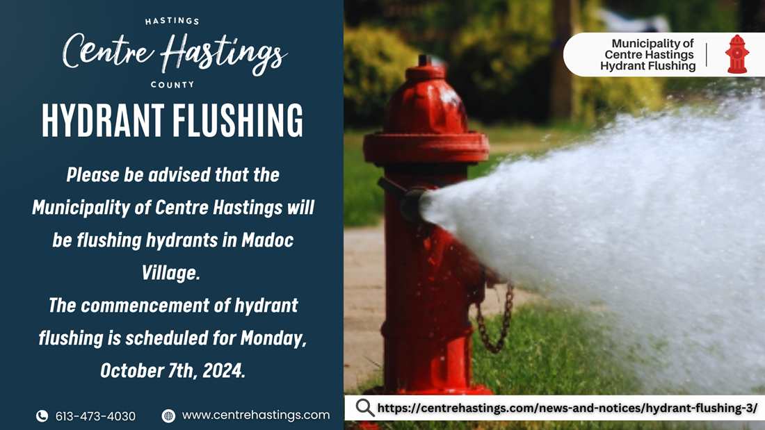 Hydrant Flushing (3) - Municipality of Centre Hastings